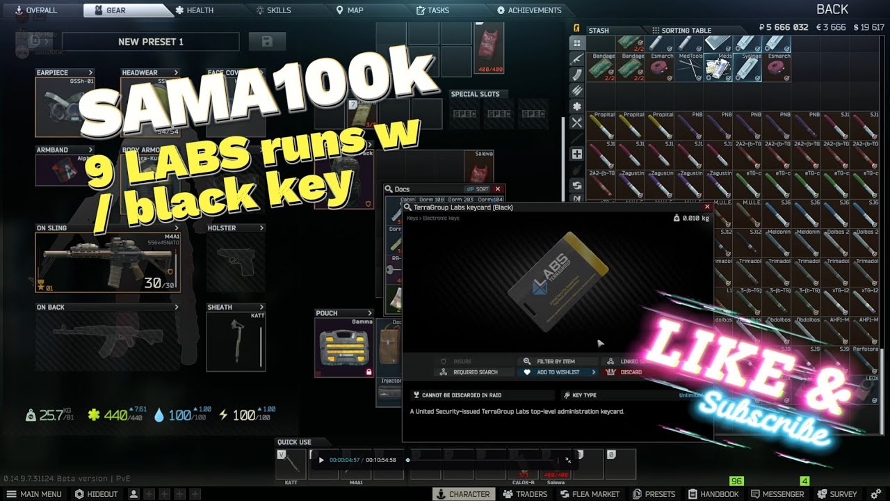 9 LABS RUNS during Tarkov EVENT, Black Keycard ONLY// CAN we PROFIT? # ...