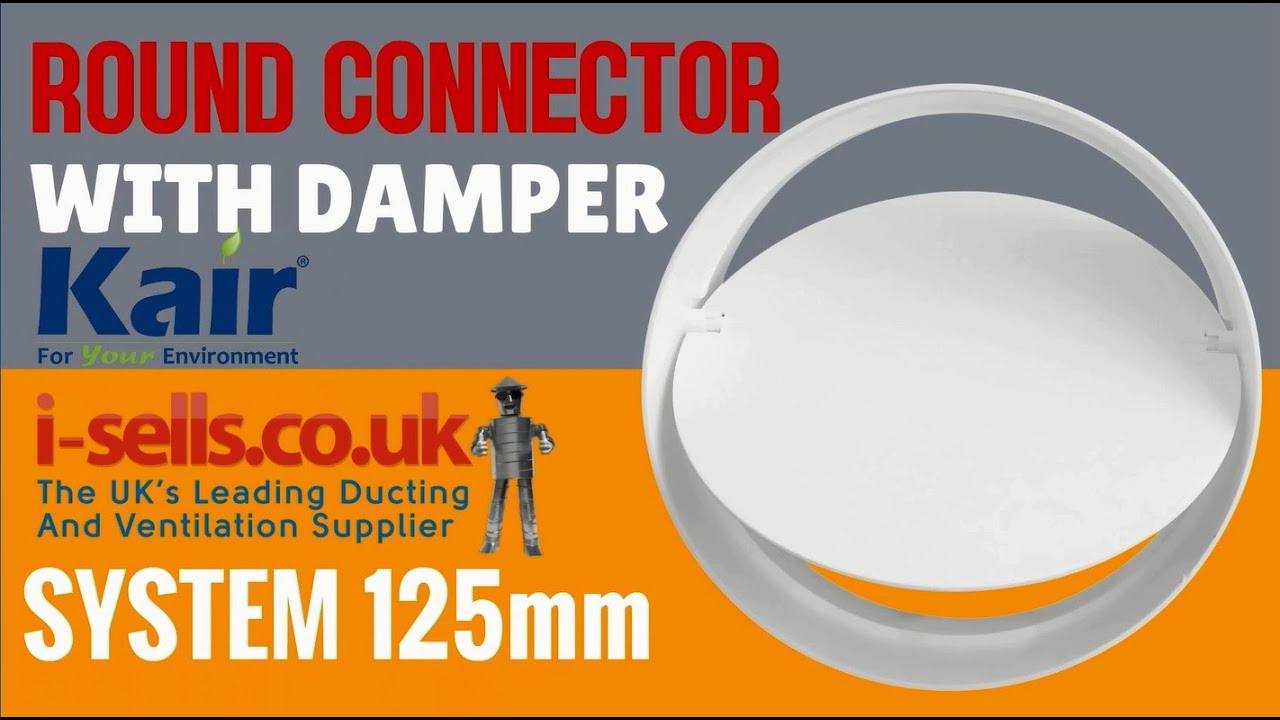 125mm Round Connector With Damper - YouTube