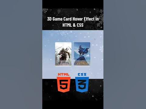 Programming in #html #css | 3D Game Card Hover Effect 👨‍💻 | #programming #coding #game #tips # ...