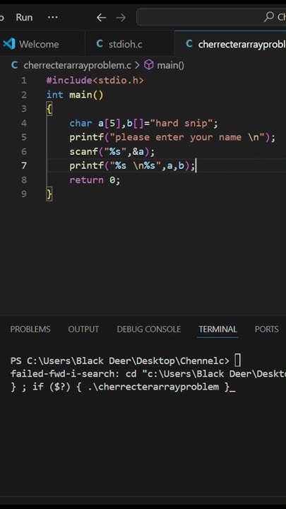 We cant take SPACE in scanf in c programing #coding #learncodingeasily#cprogramming - YouTube