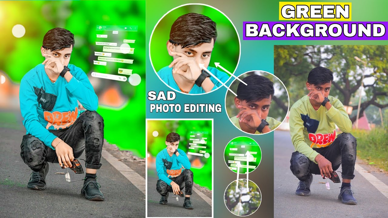 New Sad Photo Editing || Green Tone Sad Photo Editing || Fake Love ...