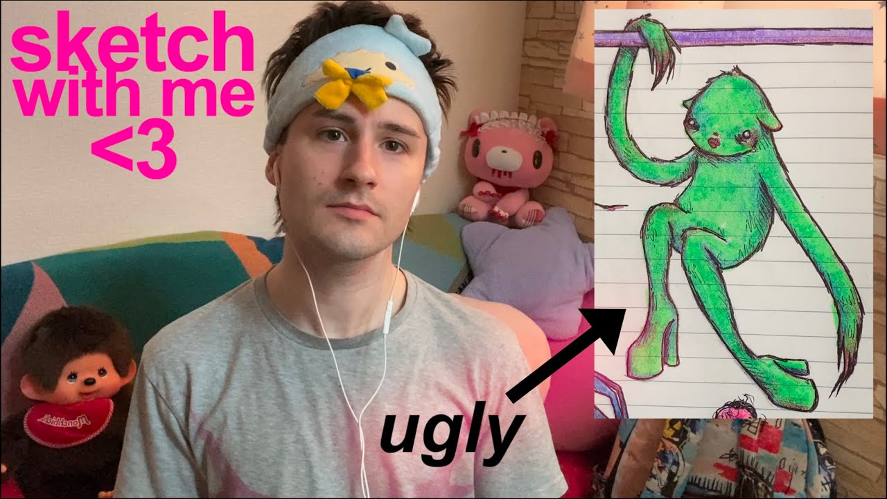 drawing ugly creatures ASMR - YouTube