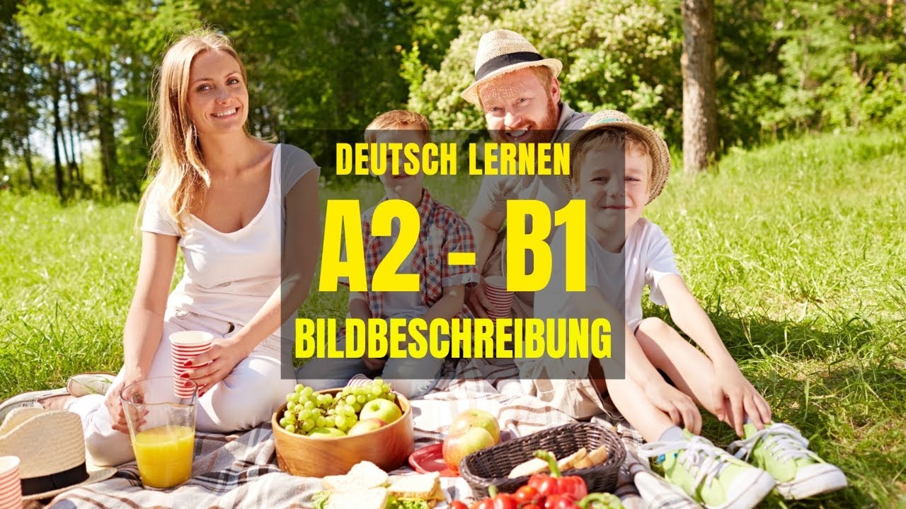 Bildbeschreibung A2-B1 | Familie beim Picknick im Park | Deutsch lernen ...
