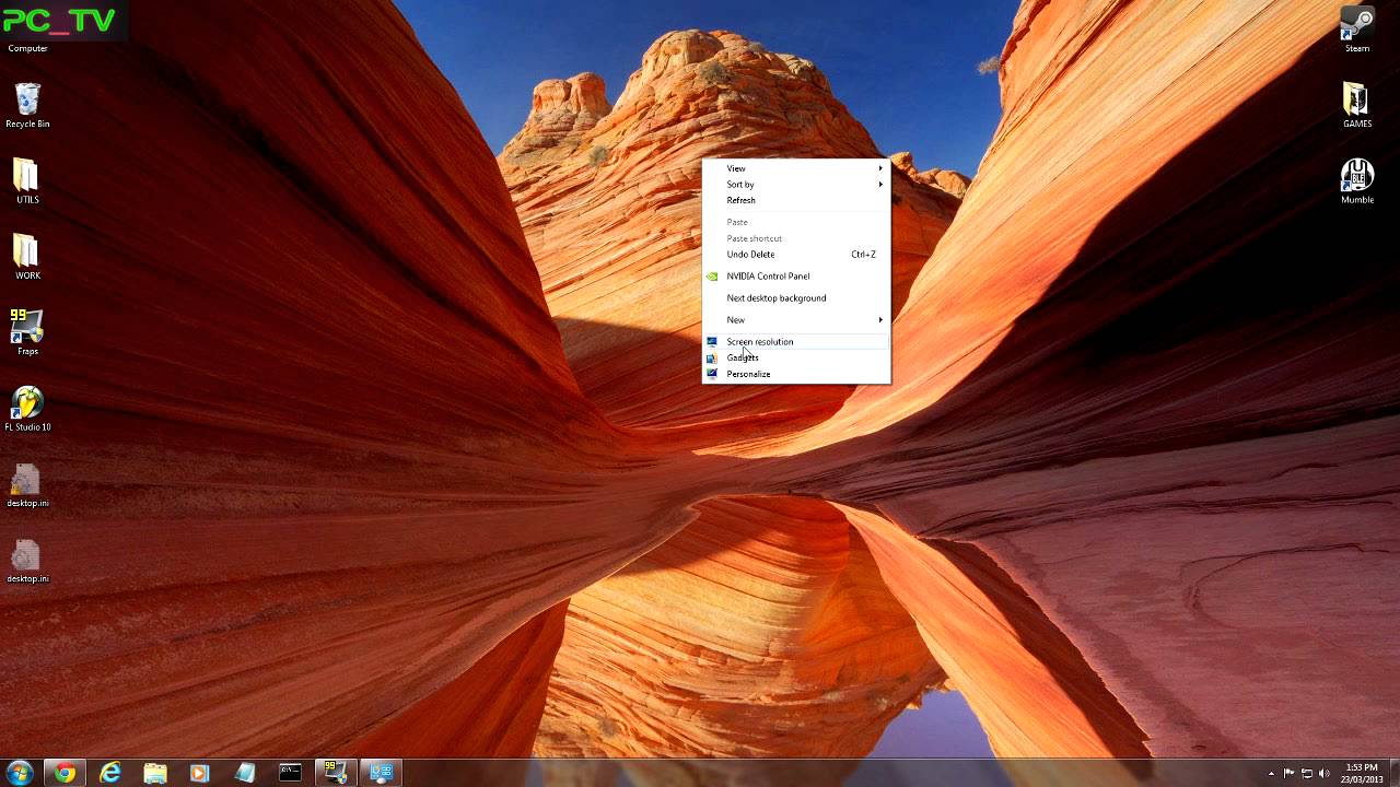PC TV How To Change Your Screen Resolution In Windows 7 YouTube PC TV How To Change Your Screen Resolution In Windows 7 YouTube