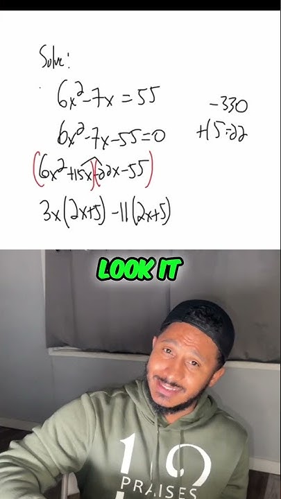 Mastering Quadratic Equations: Step-by-Step Factoring Guide w/#MathGuySteve - YouTube