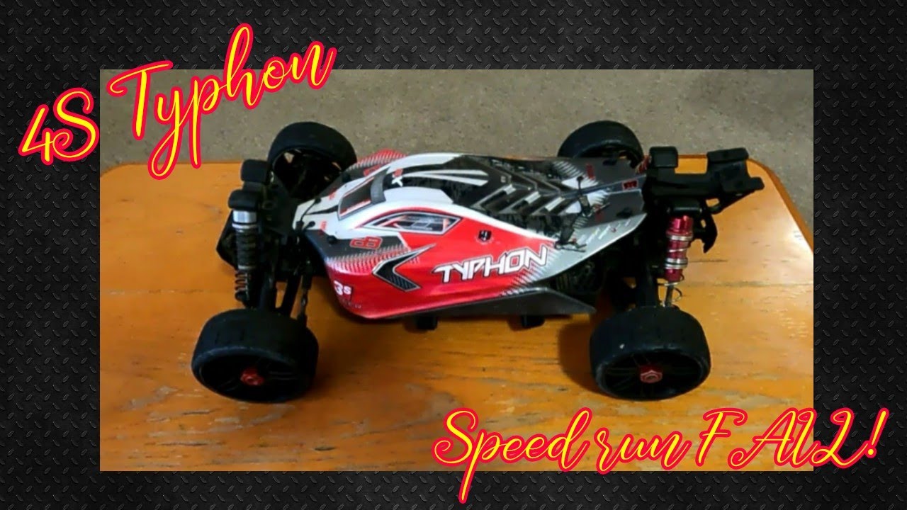 RC Car Crash! In slow-motion. Speed run fail with a Typhon 4s. - YouTube