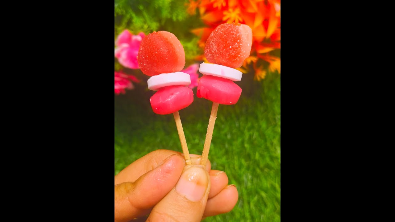 Red chilli candy or lots of fruit candy with satisfying video ASMR ...
