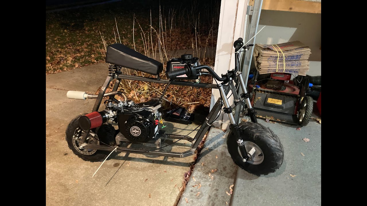 Homemade Mini Bike Top Speed Run (It's Fast!!!) - YouTube