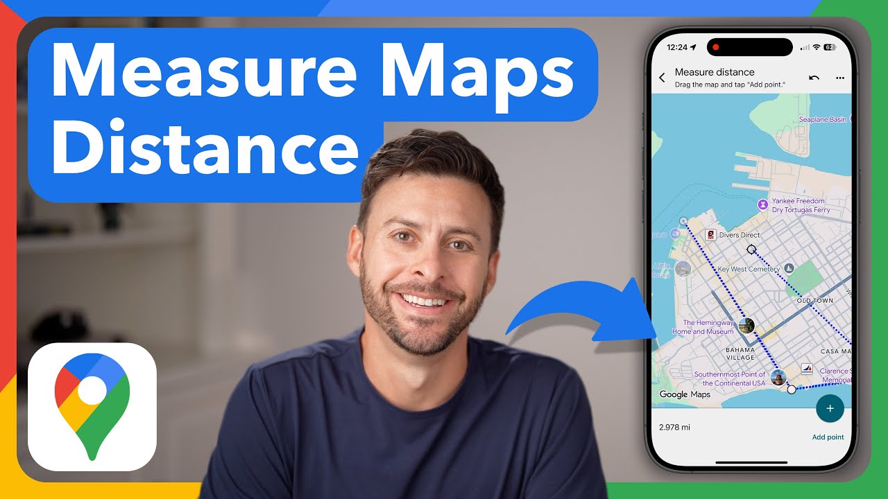 How To Measure Distance In Google Maps - YouTube