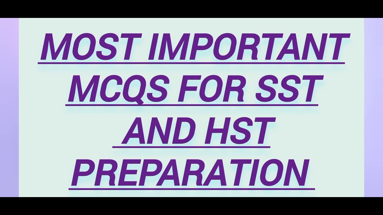 MOST IMPORTANT MCQS of Biology For SST AND HST PREPARATION # ...