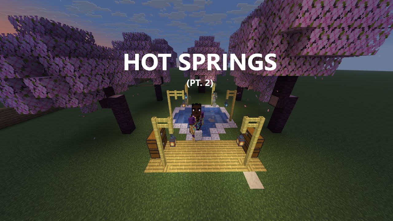 Survival Hot Springs Build in Minecraft! | ShadowRealm Builds Ep. 2 ...