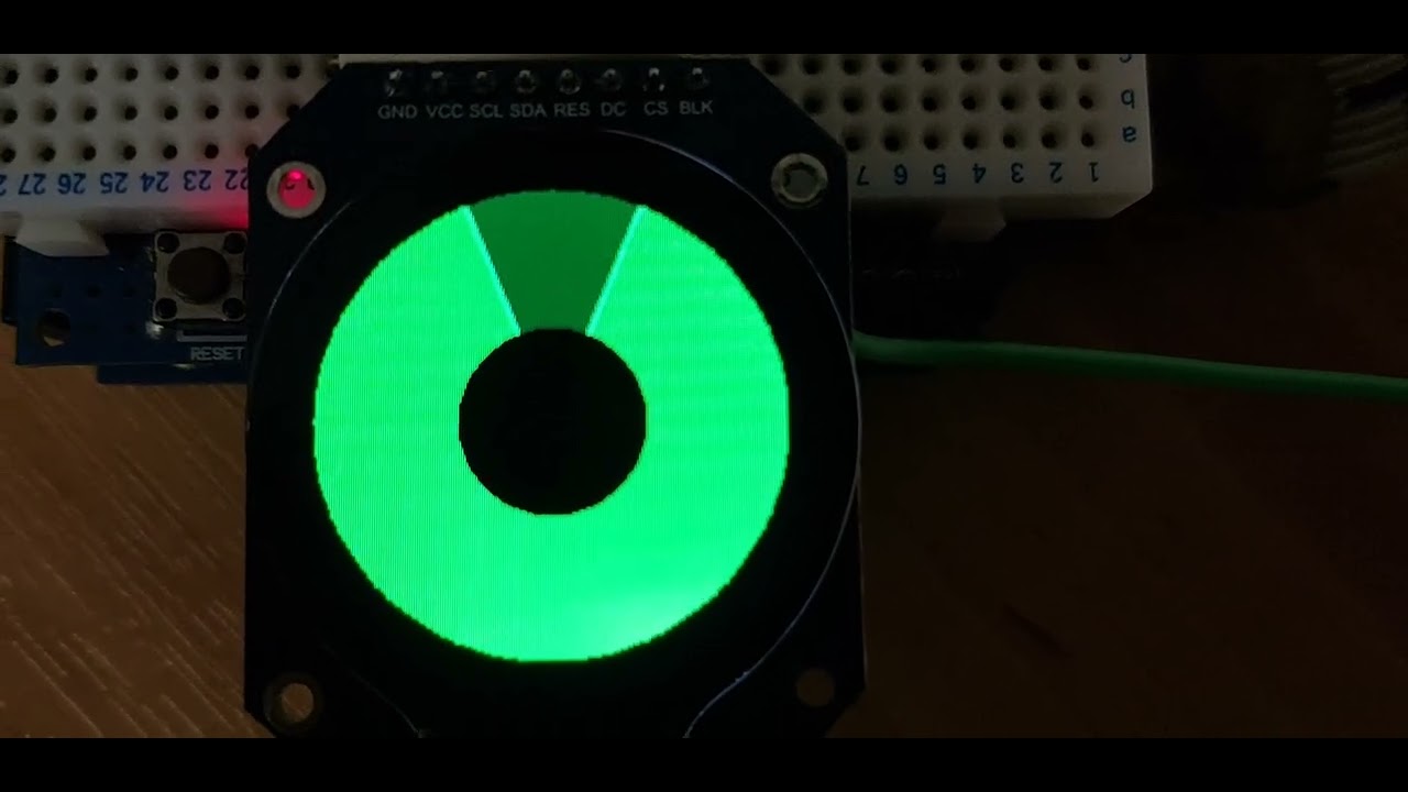 Positron8 EM34 Emulator using a CG9A01 Graphic LCD - YouTube