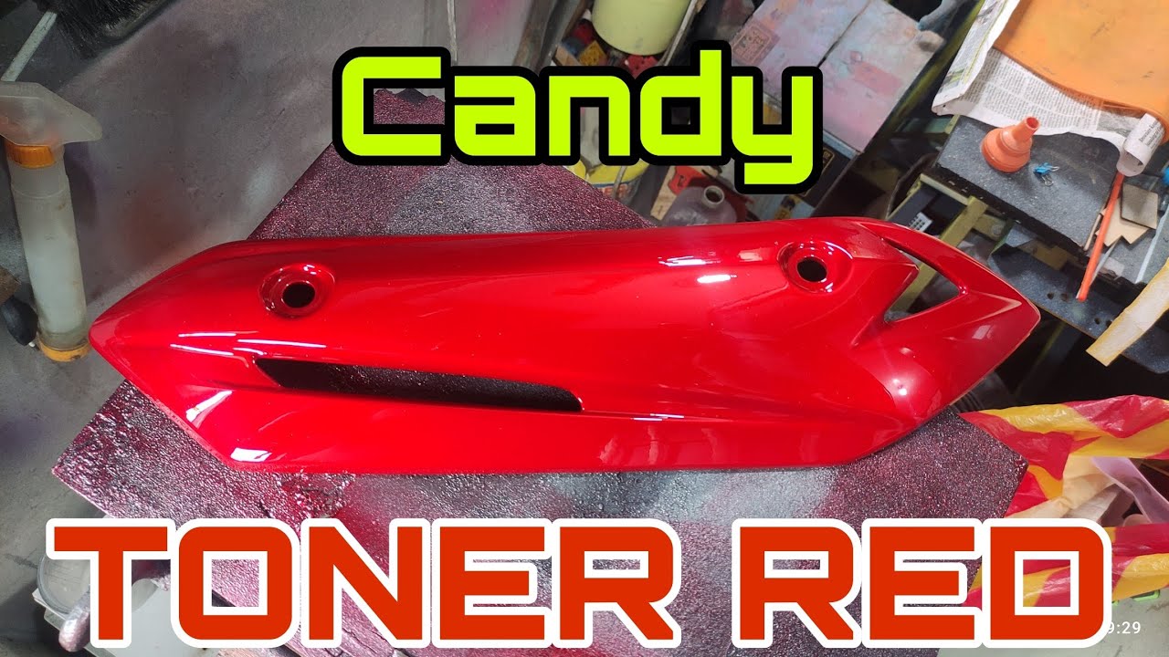 TRANSFORM YOUR EXAUST HEATGUARD, REPAINT IT WITH CANDY TONE RED - YouTube