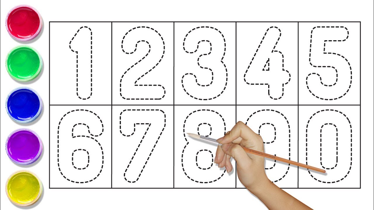Learn to Write Counting! Tracing & Coloring - YouTube