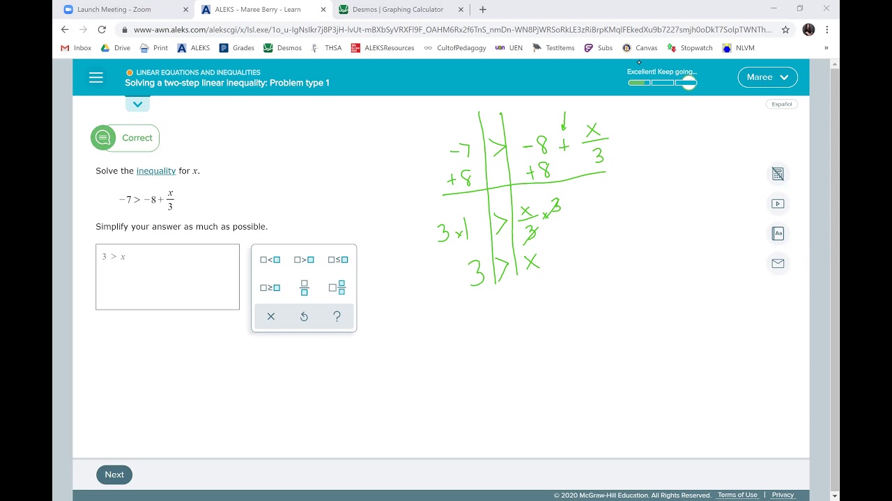 Solving a two-step linear inequality: Problem type 1 - YouTube