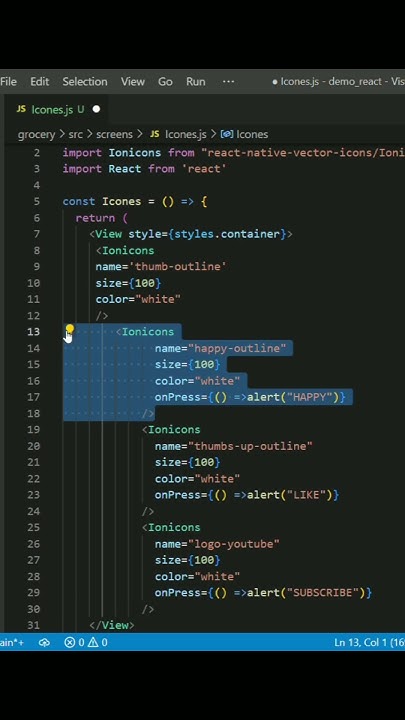 Icons 😀👍 #youtuber #gaming #react #reactnative #expocli #coding - YouTube