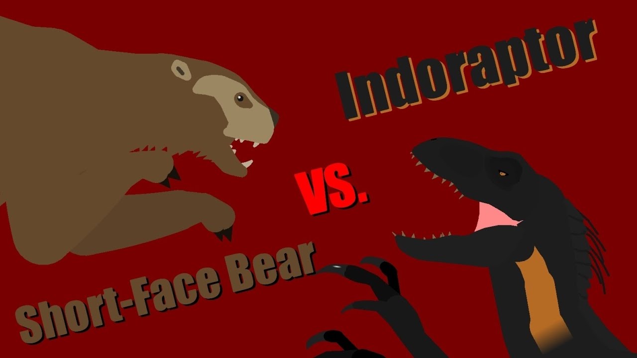 Indoraptor vs Short-Face Bear (Stick Nodes Pro) - YouTube