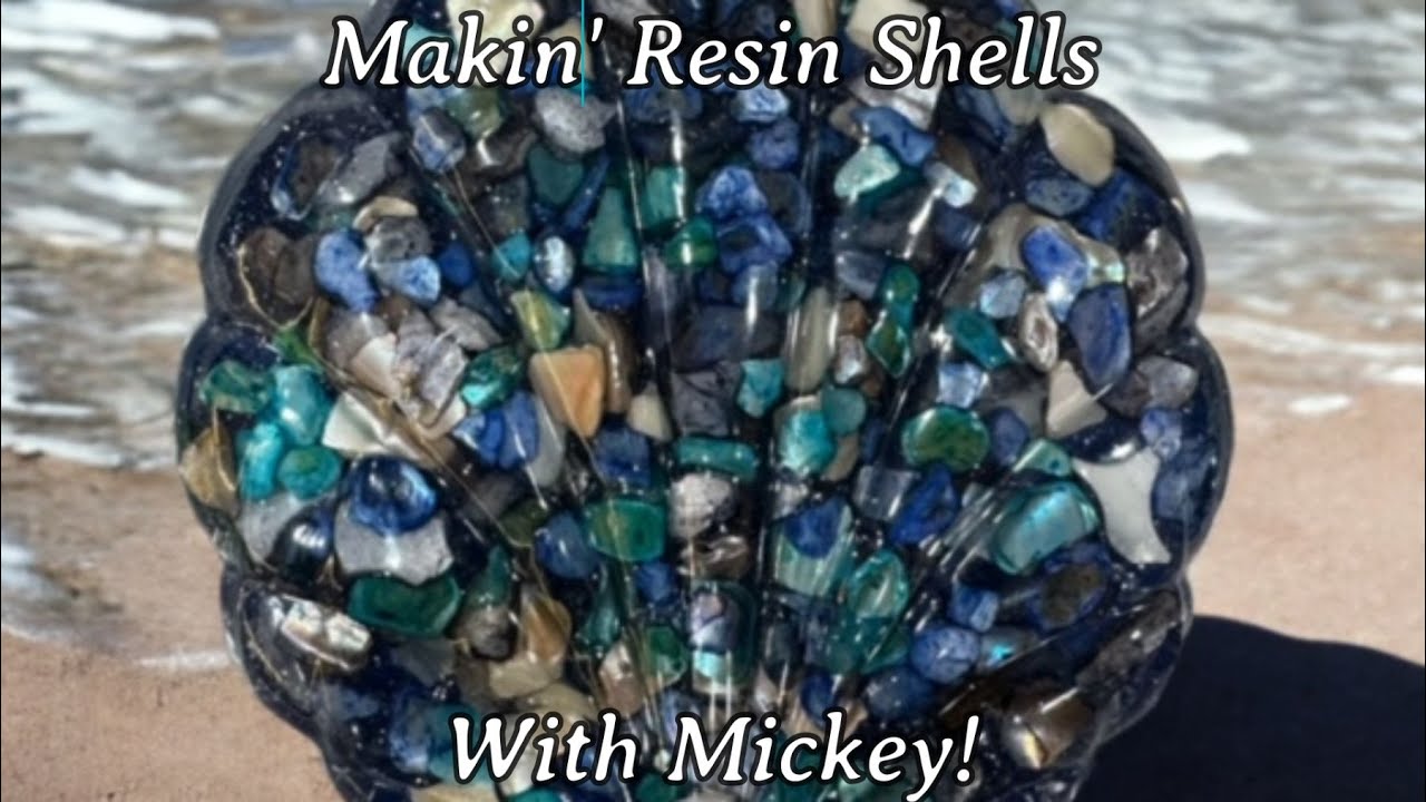 #430 Abalone Seashell Trinket Resin Box With Mickey! - YouTube