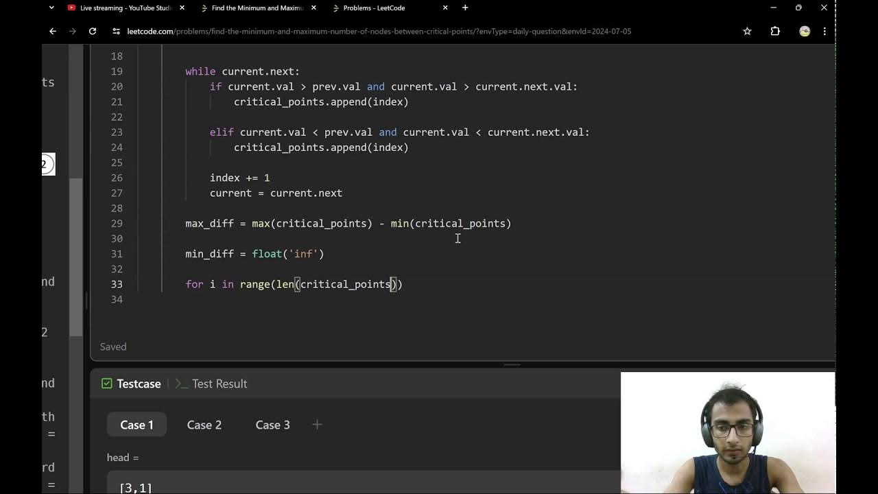 🔥 LeetCode Challenge: Find the Minimum and Maximum Number of Nodes Between Critical Points (2058 ...