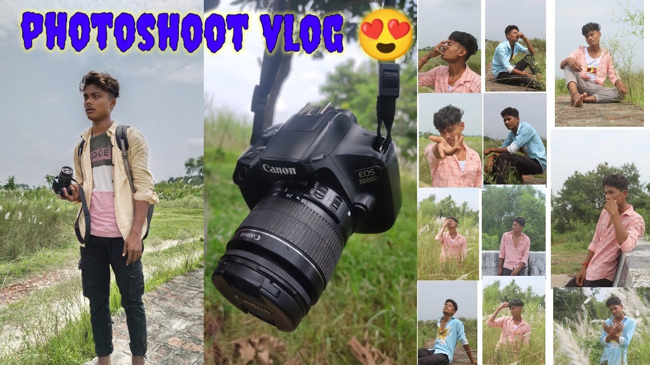 canon 3000d outdoor photoshoot vlog | kitt lense |poses | half poses ...