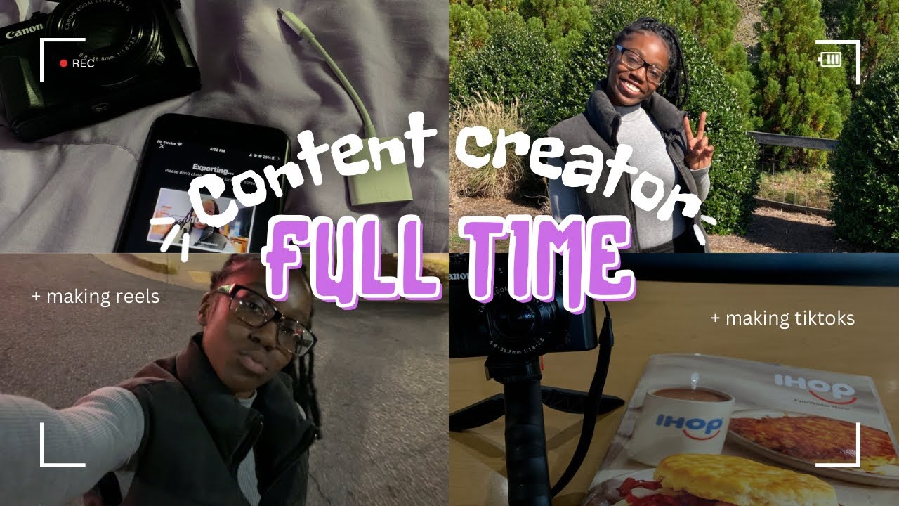 DAY IN THE LIFE OF A FULL TIME CONTENT CREATOR | making TikTok & Reels ...