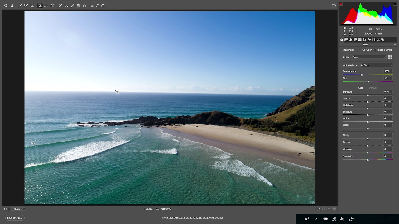 Cropping and straightening images in Adobe Camera Raw #Adobe #CameraRaw ...