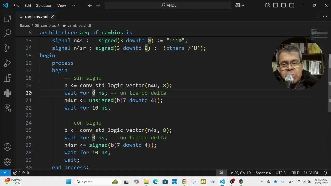 09 VHDL : signed, unsigned, std_logic_vector y cambio entre ellos - YouTube