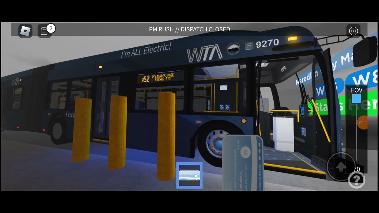 WTA Roblox: 2023 9270 New Flyer XE60 On Route W82 SBS To Palisades Park ...