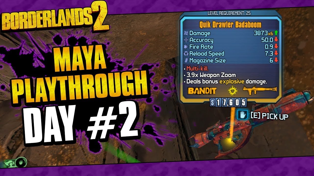 Borderlands 2 | Maya Reborn Playthrough Funny Moments And Drops | Day ...