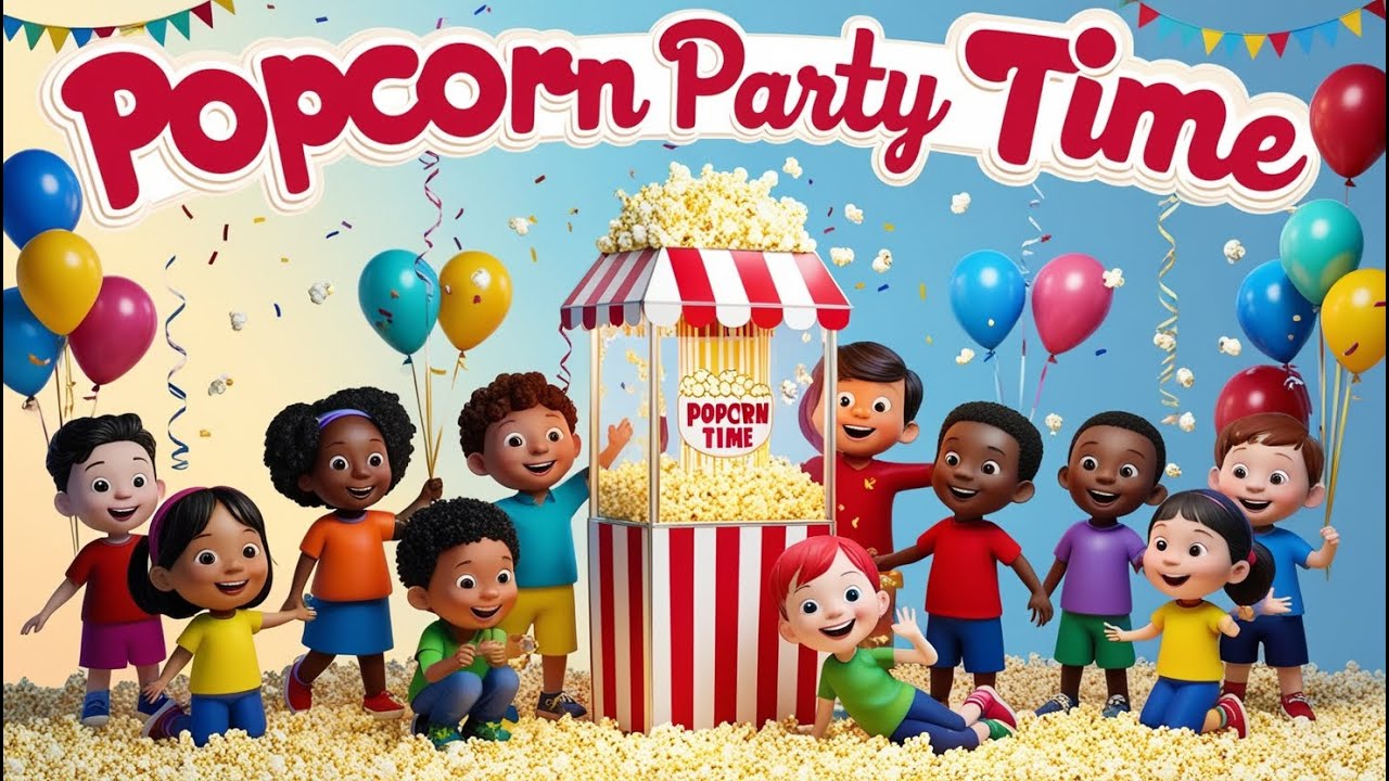 Popcorn Party Time! This upbeat and interactive kids’ song is all about ...