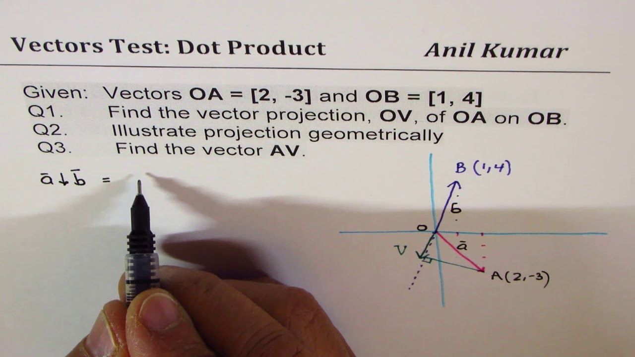 Vector Dot Product Projection Work Done Multiple Choice Test Part 2 ...