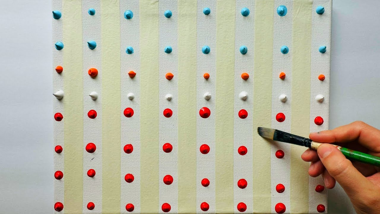 Easy And Simple Landscape Painting With Masking Tape - YouTube