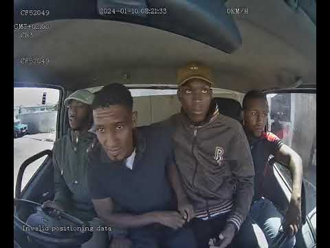 Truck hijacking caught dashcam - YouTube