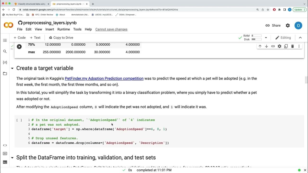 L2 : Classify structured data using Keras Preprocessing Layer - YouTube
