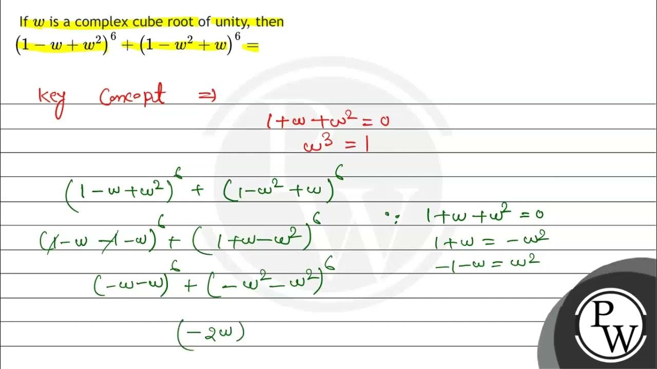 If \( w \) is a complex cube root of unity, then \( \left(1-w+w^{2}\right)^{6}+\left(1-w^{2}+w\r ...