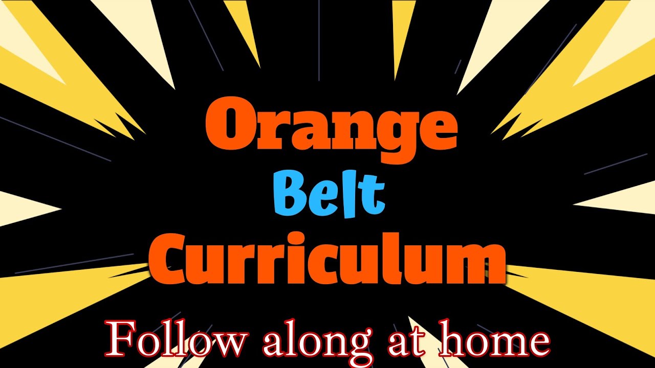 Orange Belt Curriculum for students to follow along at home as they ...