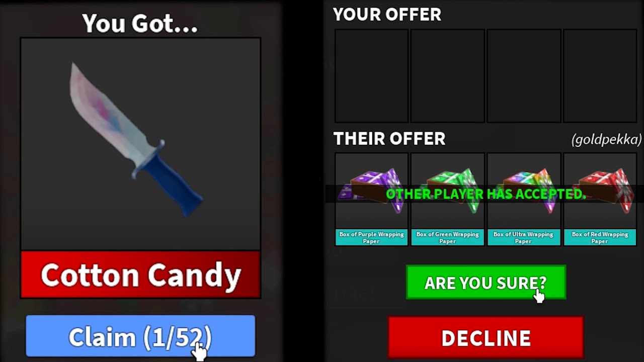 Roblox! i got all rarest mm2 knifes-guns-misc! - YouTube