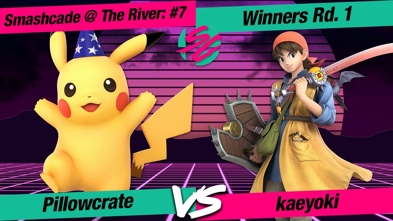 Smashcade @ The River #7 - WR1 - Pillowcrate (Pikachu) VS kaeyoki (Hero ...