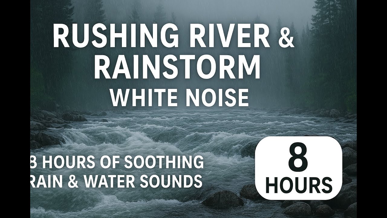 Rushing River & Rainstorm White Noise – 8 Hours of Soothing Rain ...