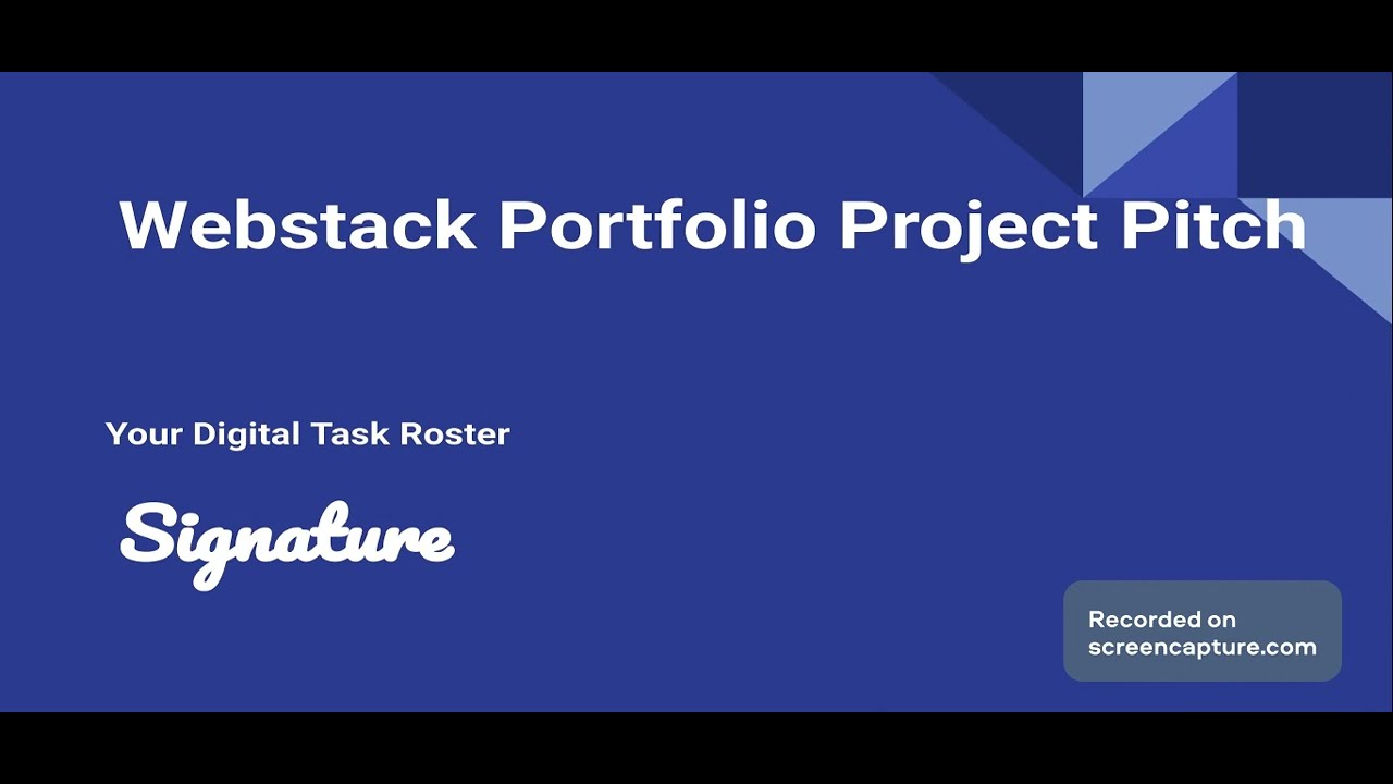 Web-stack portfolio project pitch - YouTube