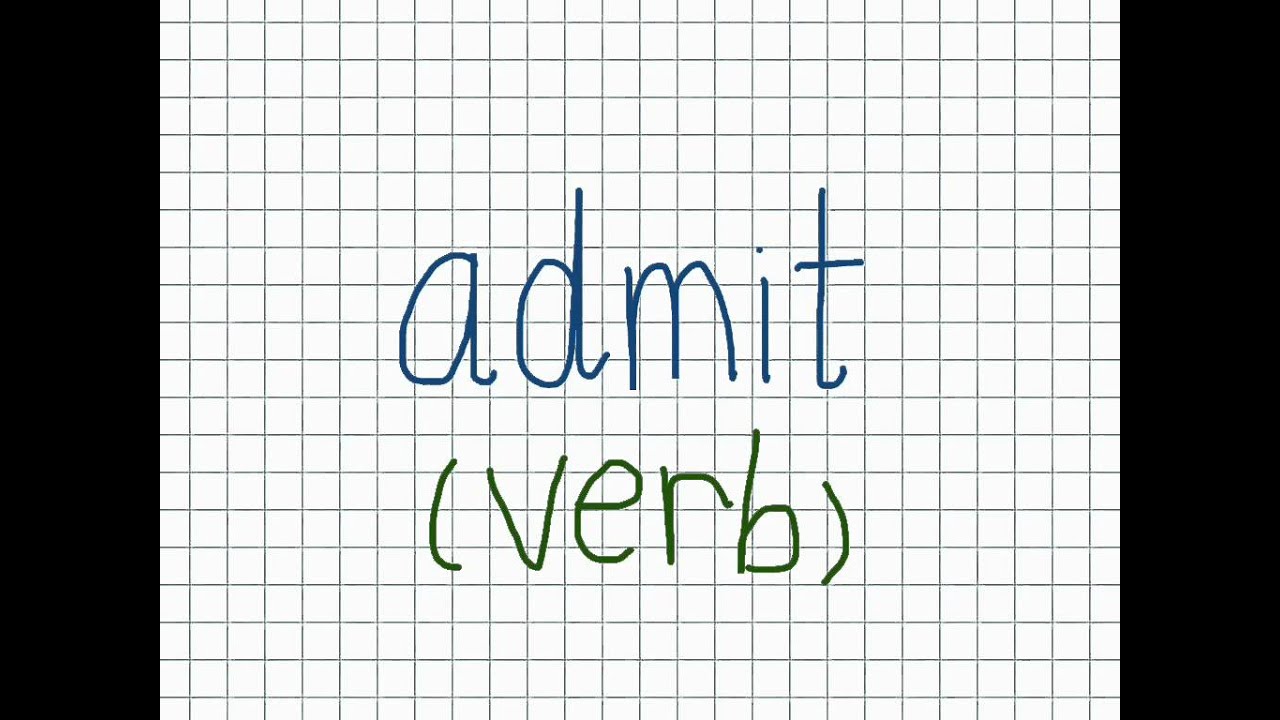 "admission" definition - YouTube