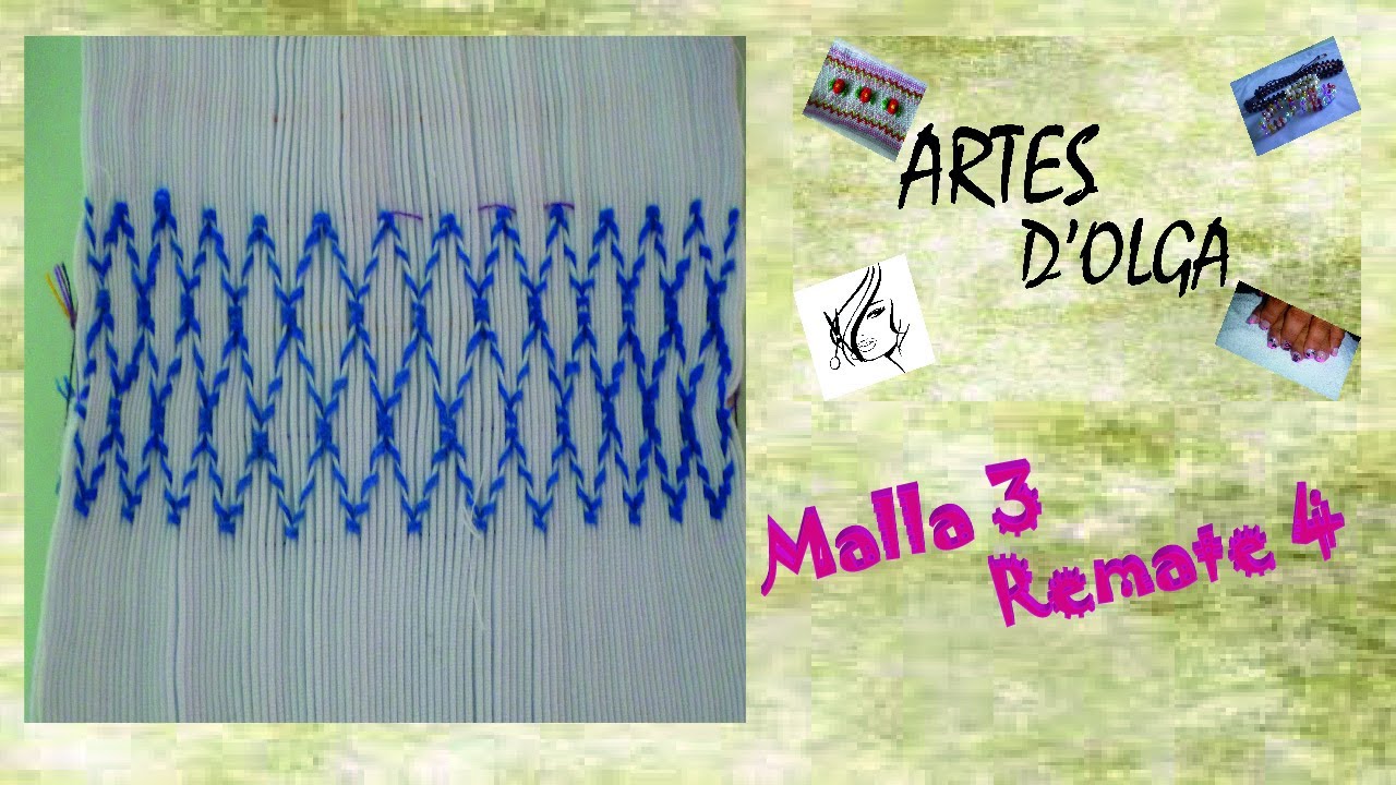 Hand Embroidery-Smocking Stitches:3-Step One Row Trellis (Mirrored) | Malla de 3 y remate en 4 ...