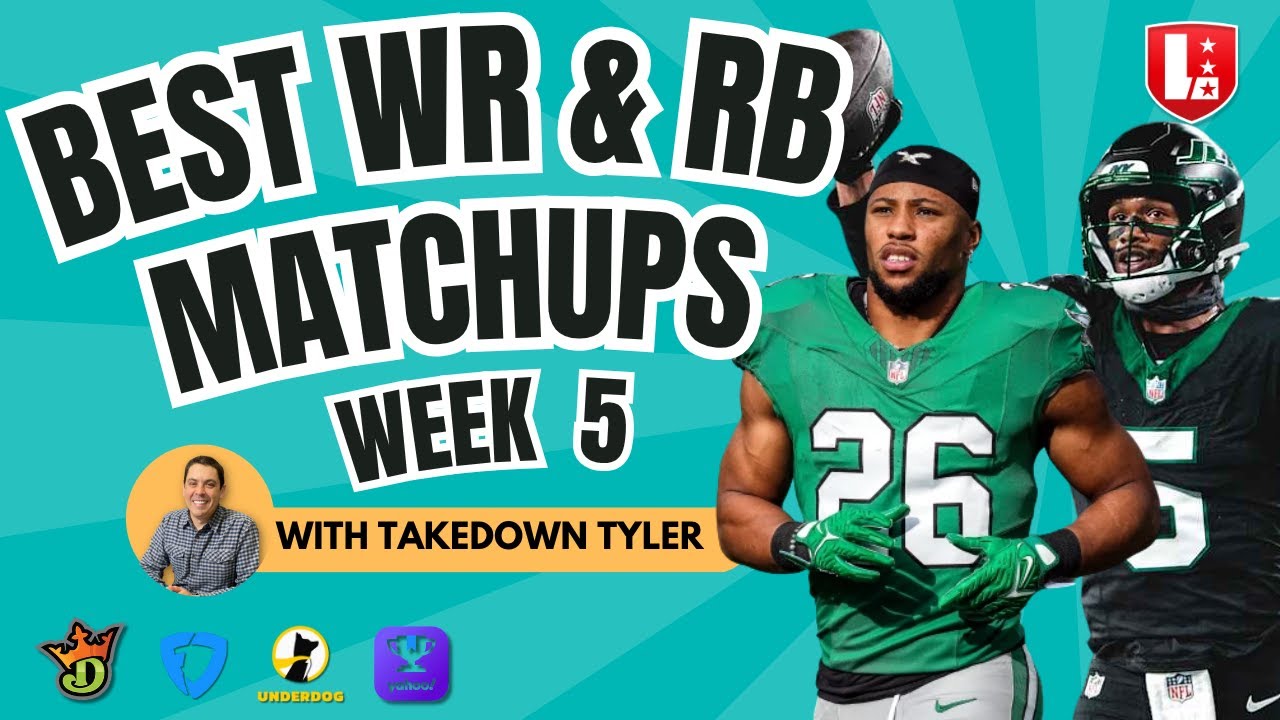 🏈 Best RB and WR Matchups for NFL Week 5 | DFS & Fantasy Football ...
