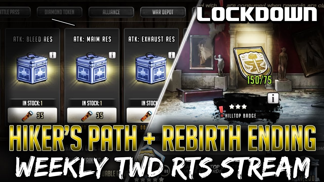 Hiker's Path + Rebirth Ending! Weekly TWD RTS Stream - The Walking Dead ...