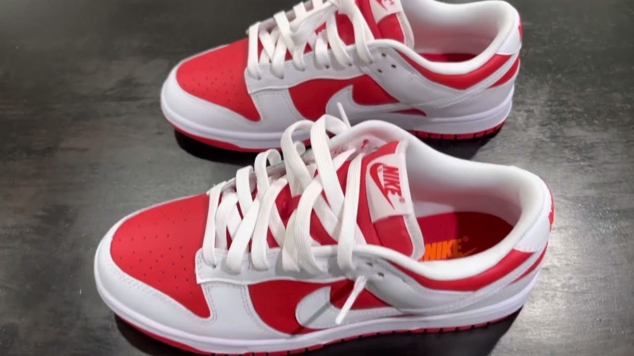 NIKE DUNK LOW CHAMPIONSHIP RED HOW TO STYLE - YouTube