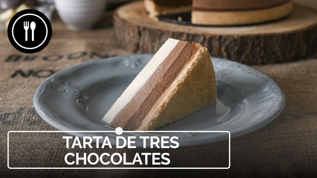 Deliciosa TARTA de TRES CHOCOLATES - YouTube