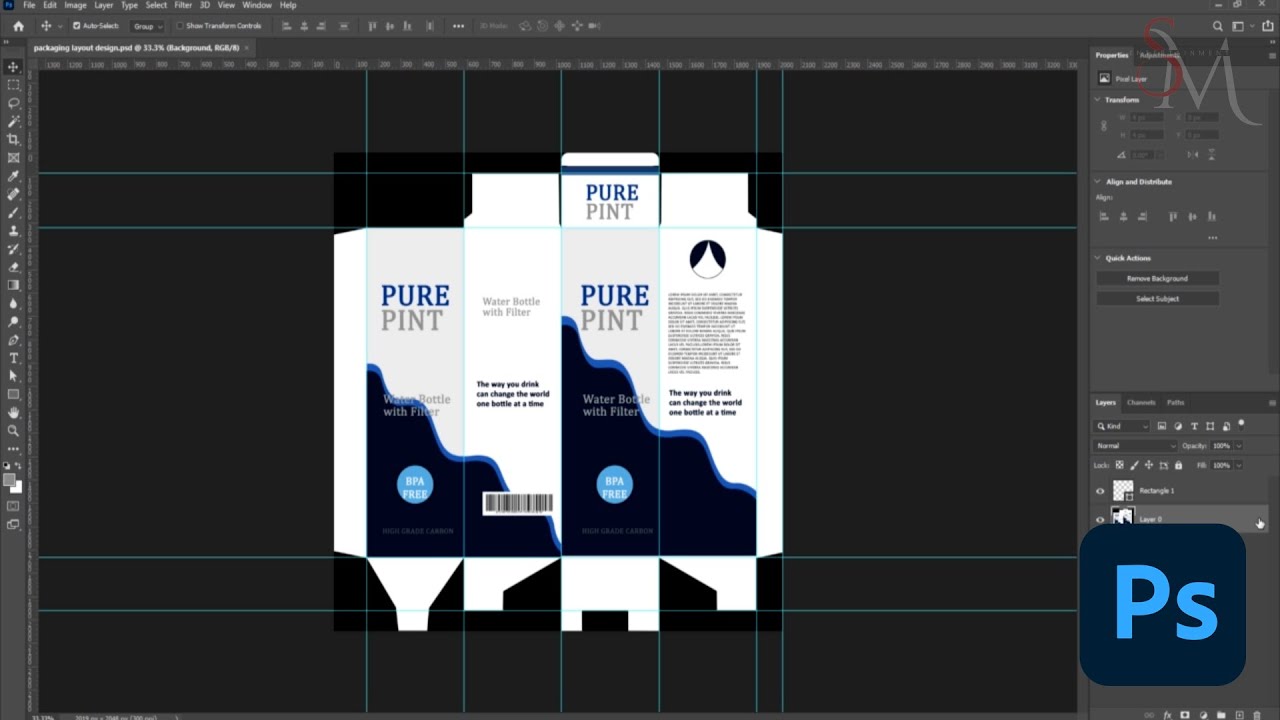 HOW TO CREATE A PACKAGING LAYOUT DESIGN IN PHOTOSHOP CC II PHOTOSHOP ...