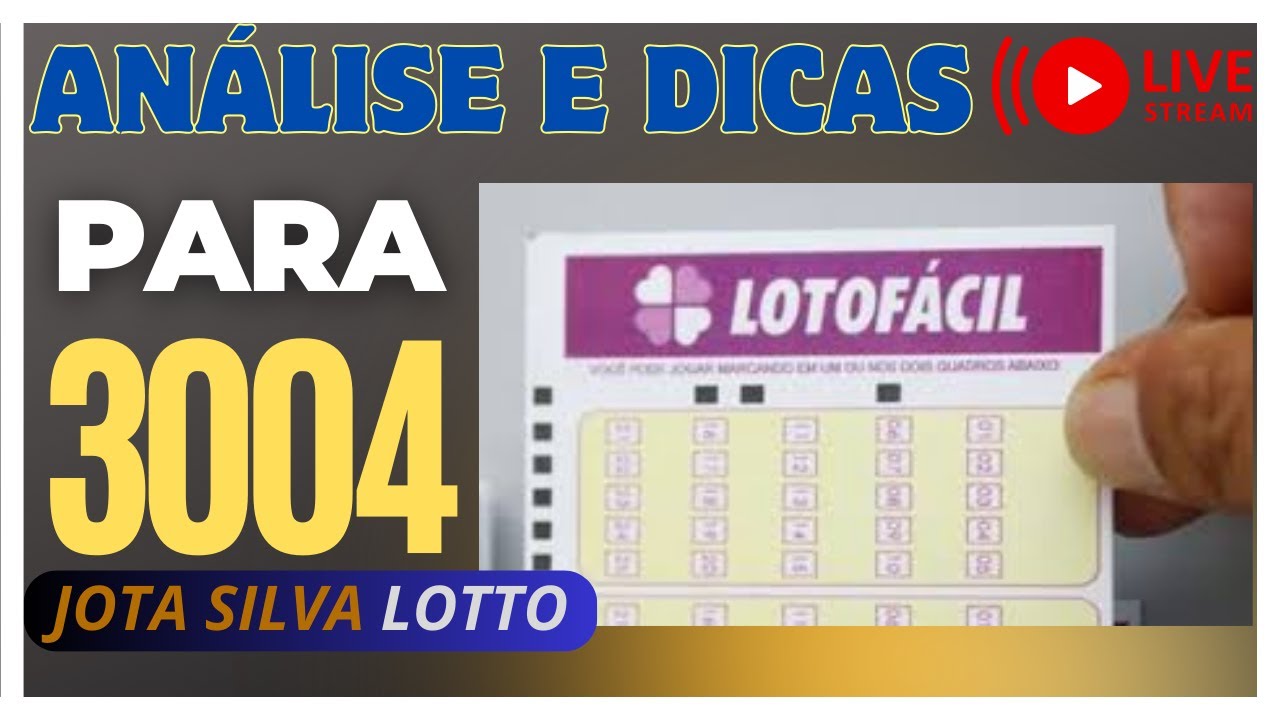 ESTUDO E ANÁLISE PARA LOTOFÁCIL 3004 - YouTube