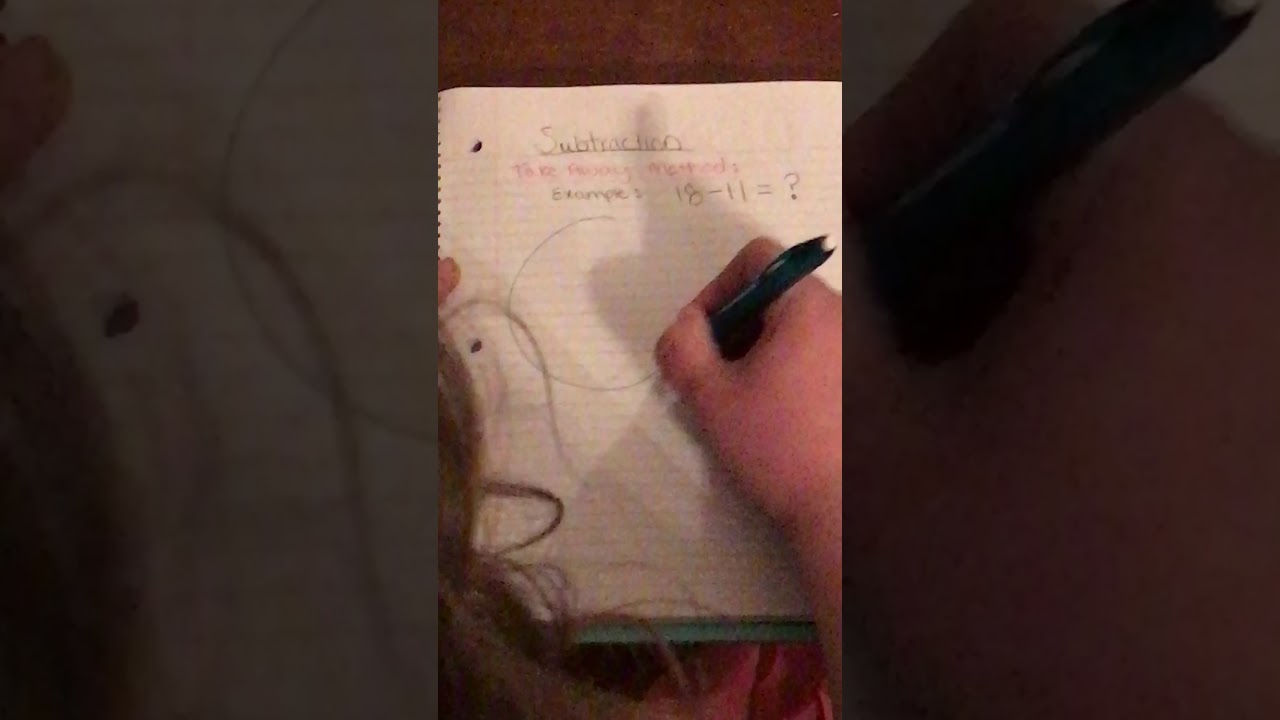 Subtraction: take away method - YouTube