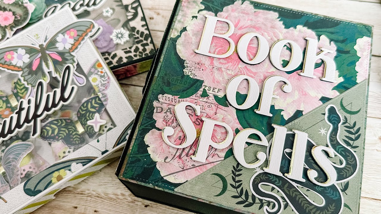 See what's inside this Embellishment "Book of Spells" - YouTube